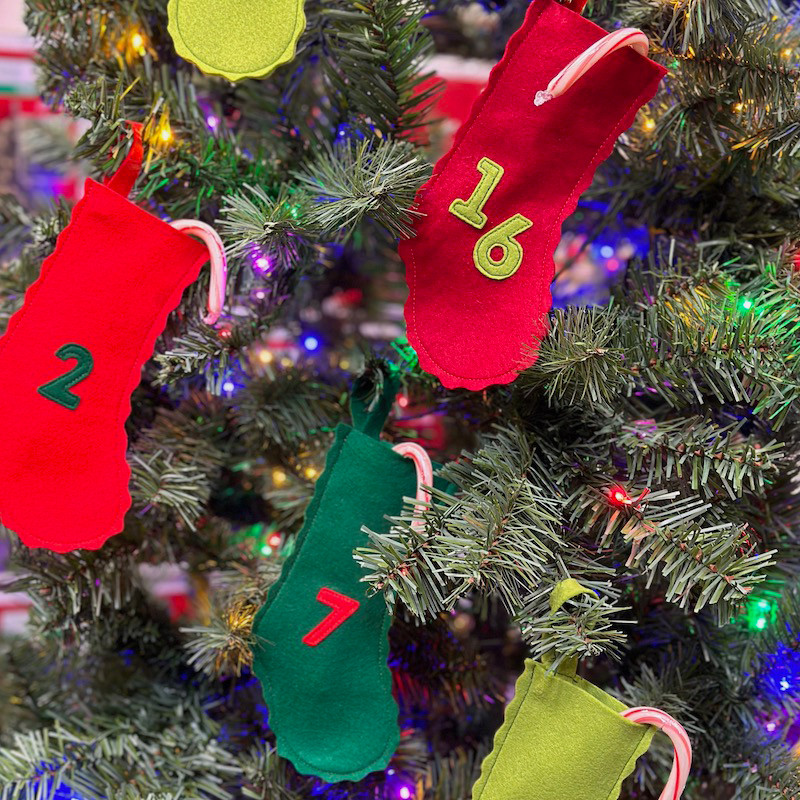 Appliqué Advent Calendar Mini Stockings Digital Pattern