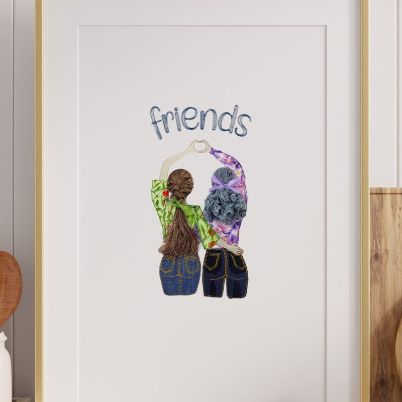 3D Girlfriends Design by Embroidershoppe