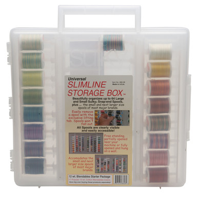 Universal Slimline Thread Storage Box - 12 Wt. Cotton Blendables Thread ...
