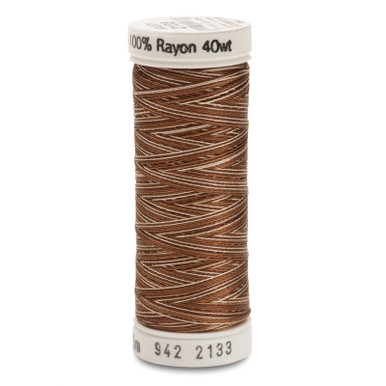 Sulky 40 Wt. Rayon Variegated Thread - Vari-Coffee Browns -250 yd. Spool