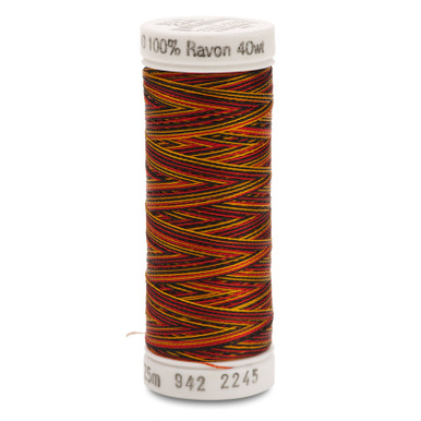 Sulky 40 Wt. Rayon Multi-Color Thread - Old Gold/Black/Red - 250 yd. Spool