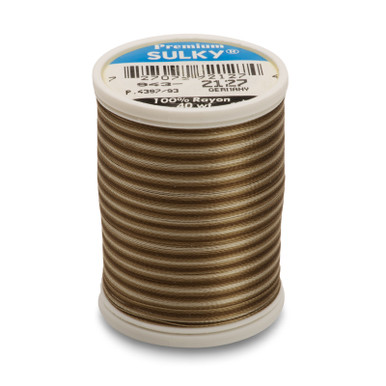 Sulky 40 Wt. Rayon Variegated Thread - Vari-Dk. Taupes - 850 yd. Spool