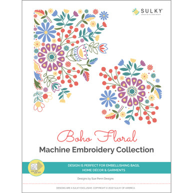 Boho Floral Machine Embroidery Design Collection