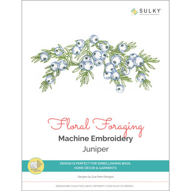 Floral Foraging: Juniper - Machine Embroidery Design