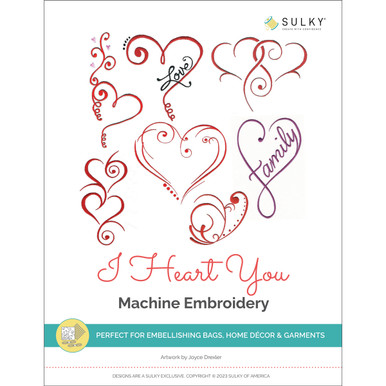 I Heart You Machine Embroidery Design Collection