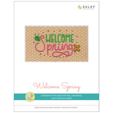 Welcome Spring Machine Embroidery Design