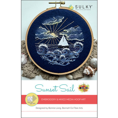 Sunset Sail Hand Embroidery Design