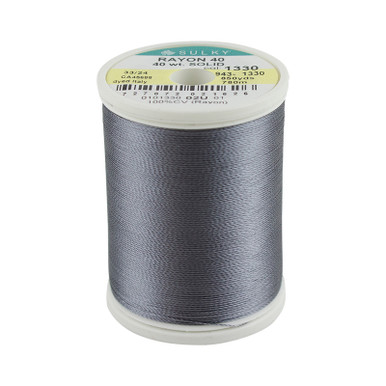 Sulky 40 Wt. Rayon Thread - Light Charcoal Gray - 850 yd. Spool