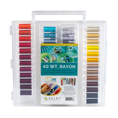 Original Slimline Thread Storage Box - 40 Wt Rayon - 50 New Colors