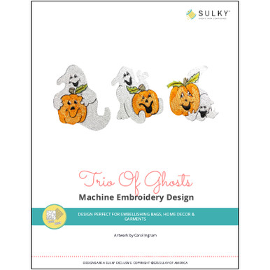 Trio of Ghosts Machine Embroidery Design