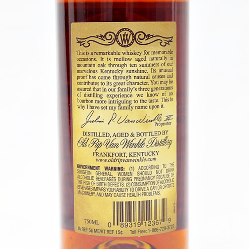 Old Rip Van Winkle Handmade 10 Year Old Kentucky Straight Bourbon ...