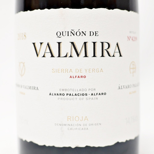 2018 Alvaro Palacios Quinon de Valmira, Rioja DOCa, Spain [label issue ...