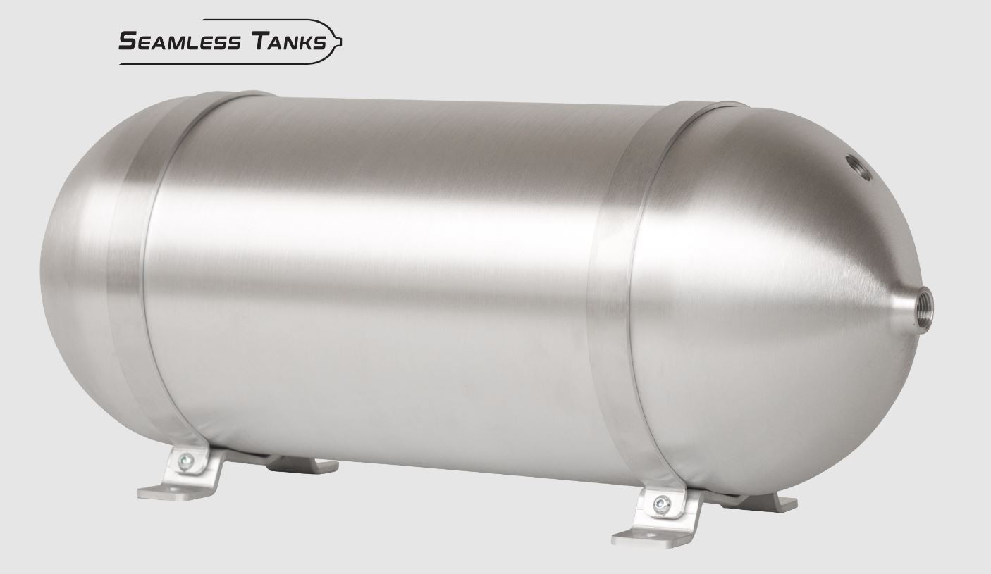 Seamless Tanks 8" Spun Aluminum Air Tank - Switch Suspension