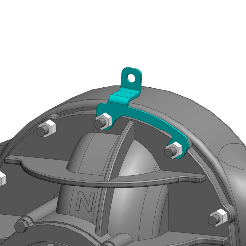 Ford 9" AN Bulkhead Tab; Bolt On - Switch Suspension