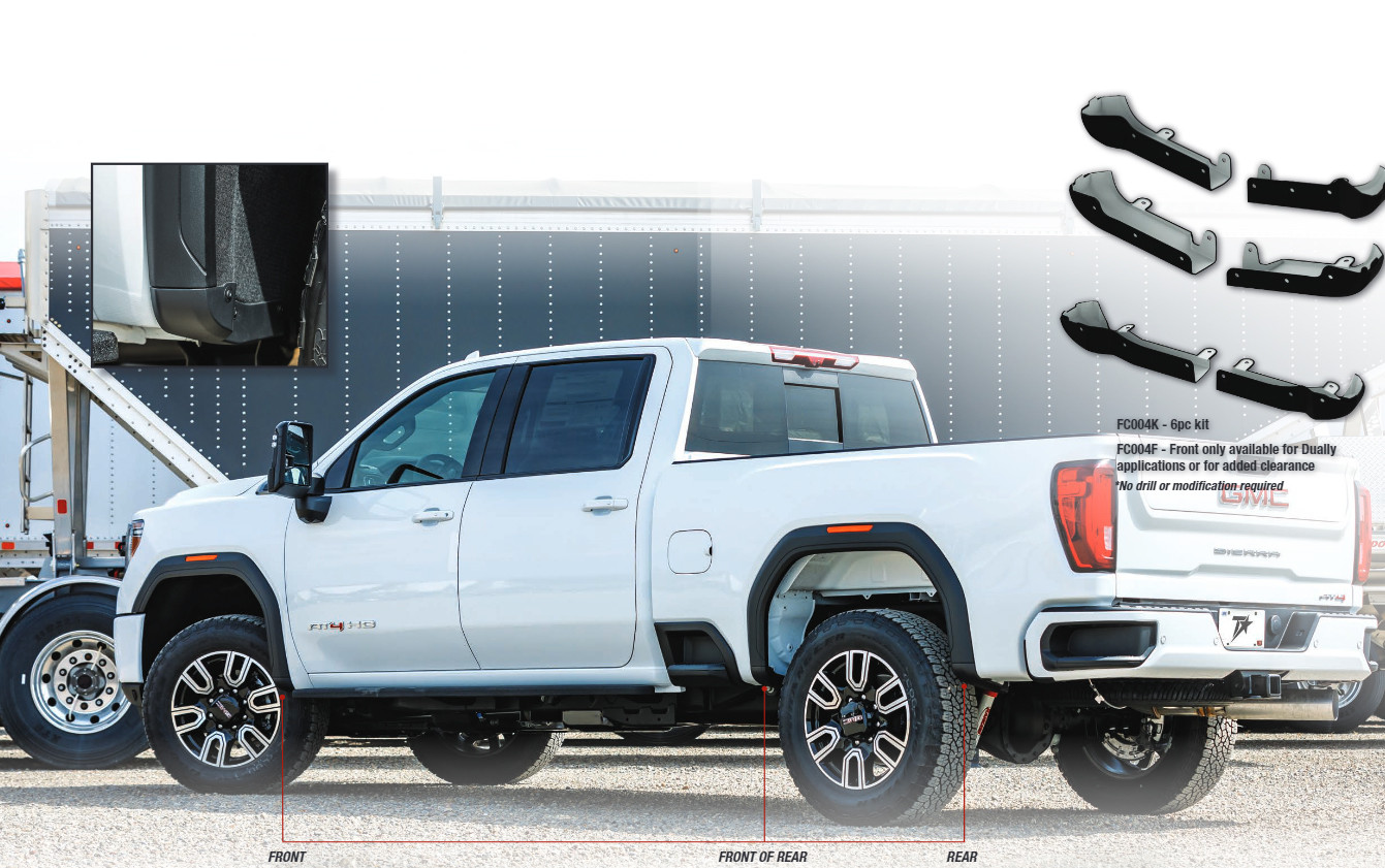 Chevrolet Silverado 1500 2019-2021 Front & Rear Mud Flap Delete Kit