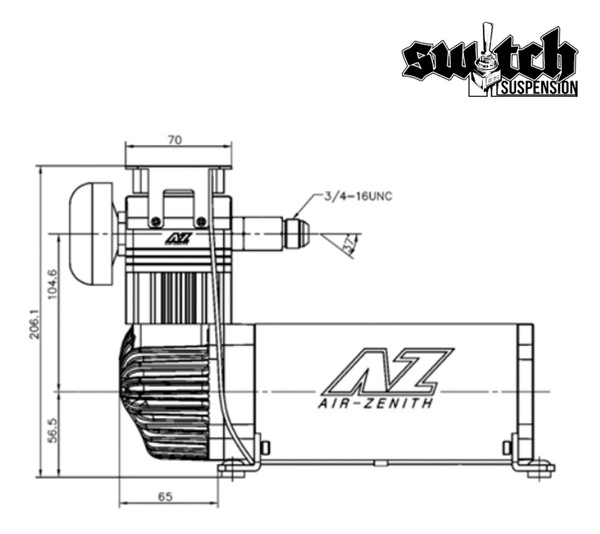 Air Zenith OB3 Air Compressor GEN 3 - Switch Suspension