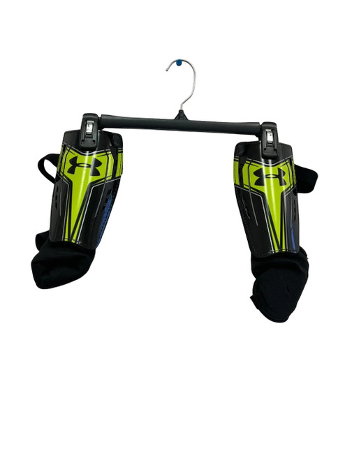 Used Under Armour CHALLENGE Soccer Shin Guards Adult Black LG