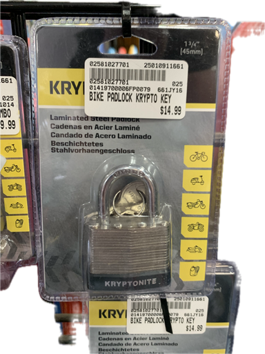 New BIKE PADLOCK KRYPTO KEY