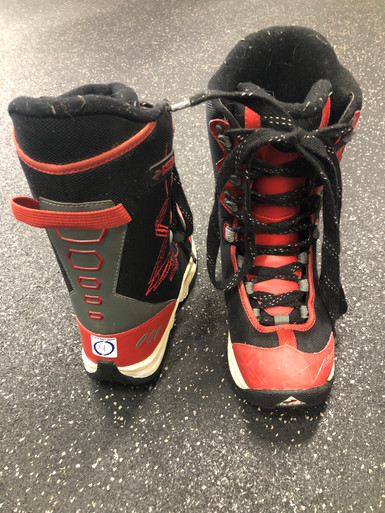 Used Liquid HOT ROD JR Boys Snowboard Boots Red Junior 04