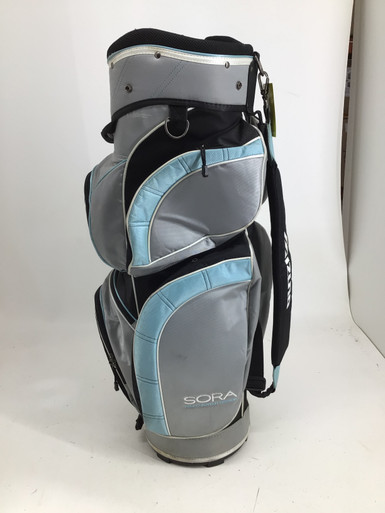 Used Mizuno SORA 10 WAY CART BAG Womens Stand Bag Grey