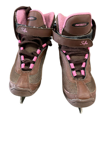 Used Infinity FIGURE SKATE Girls Figure Skate Brown Youth 13.0