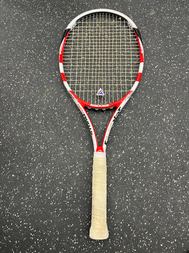 Used Babolat PURE STORM TEAM Adult Tennis Racquet White 4 1/2"
