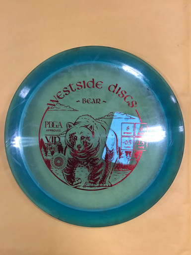 Used Westside VIP ICE BEAR Disc Golf Driver Royal Blue 178g