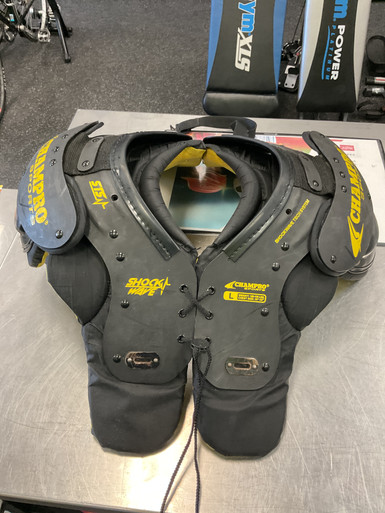 Used Champro SHOCK WAVE FB Shoulder Pads Black LG
