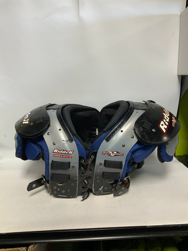 Used Riddell EVOLUTION FB Shoulder Pads Grey MD