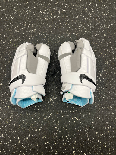 Used Nike PRIME ELITE LAX Goalie Gloves M White 13"