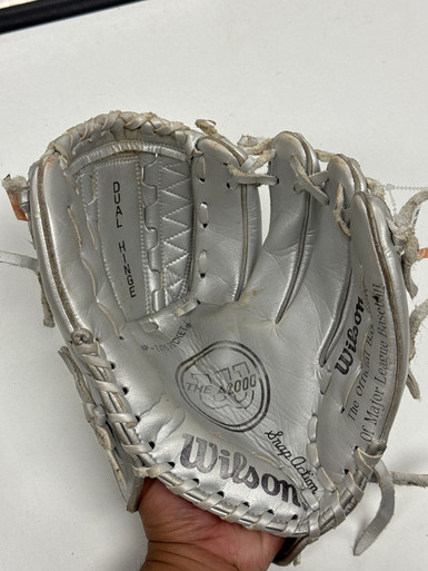 Used Wilson THE A2000 COLLECTORS EDITION BB/SB Glove RH Throw Grey 12 1/4"