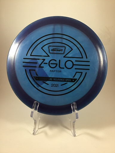 Used Discraft Z GLO RAPTOR Disc Golf Driver Royal Blue 177g