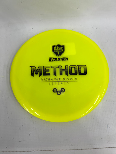 Used Discmania NEO METHOD Disc Golf Mid Range Yellow