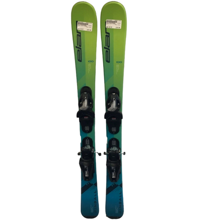 Used Elan PINBALL 100 cm Boys' Downhill Ski Combo Boys' Downhill Ski Combo