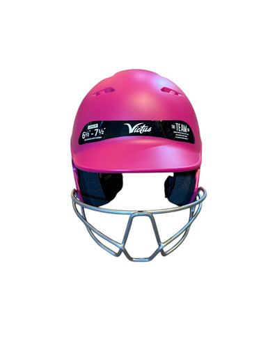 Used Victus PINK Batting Helmet w/Mask Pink S/M