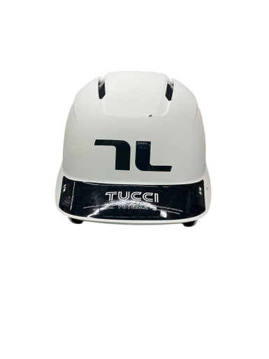 Used TUCCI POTENZA BATTING HELMET Batting Helmet No Mask White SM