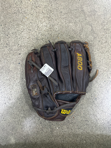 Used Wilson OPTIMA A800 RH Throw Fastpitch Gloves Brown 11 1/2"