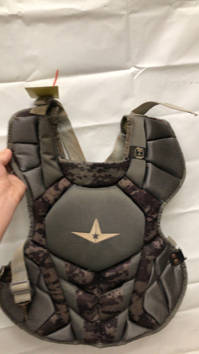 Used All-Star CHEST PROTECTOR Catchers Chest Protector Grey Adult