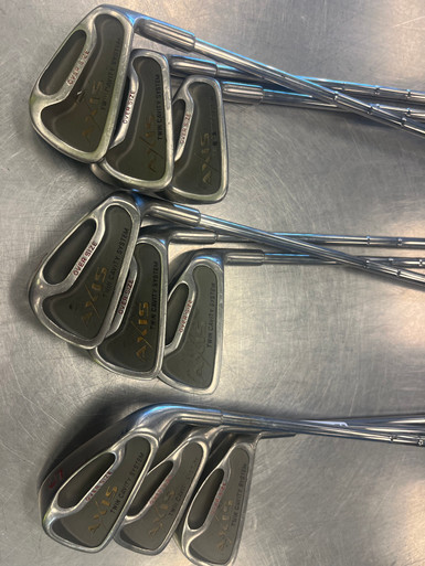Used AXIZ TWIN CAVITY SYSTEM 3I-SW Regular Flex Steel Shaft Iron Sets ...