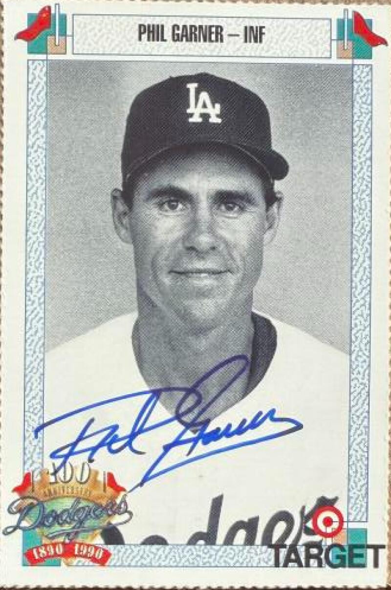Phil Garner Autographed 1990 Target Dodgers 100th Anniversary SGA #269 ...