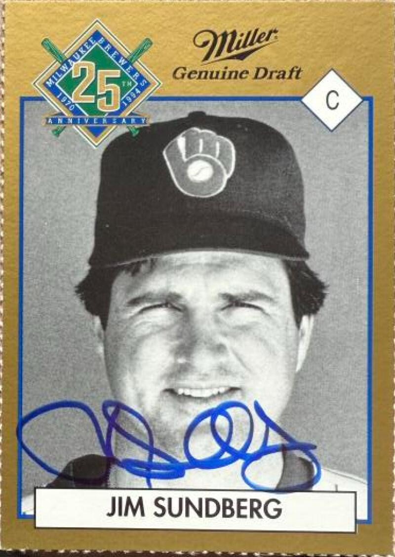 Jim Sundberg Autographed 1994 Lite Beer / Miller Genuine Draft ...