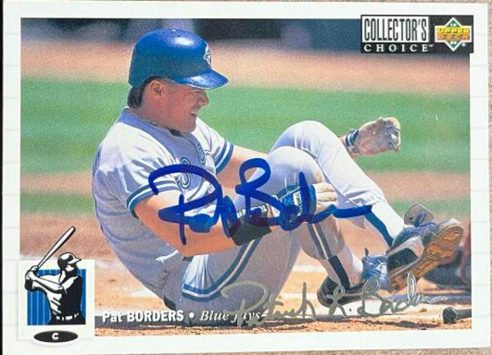 Pat Borders Autographed 1994 Collectors Choice #60 Silver Signature ...