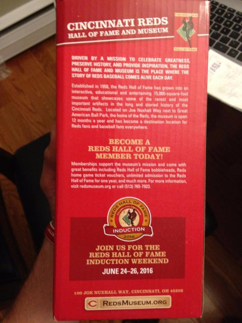 Lee May Autographed Cincinnati Reds Hall of Fame Bobblehead - Under the ...