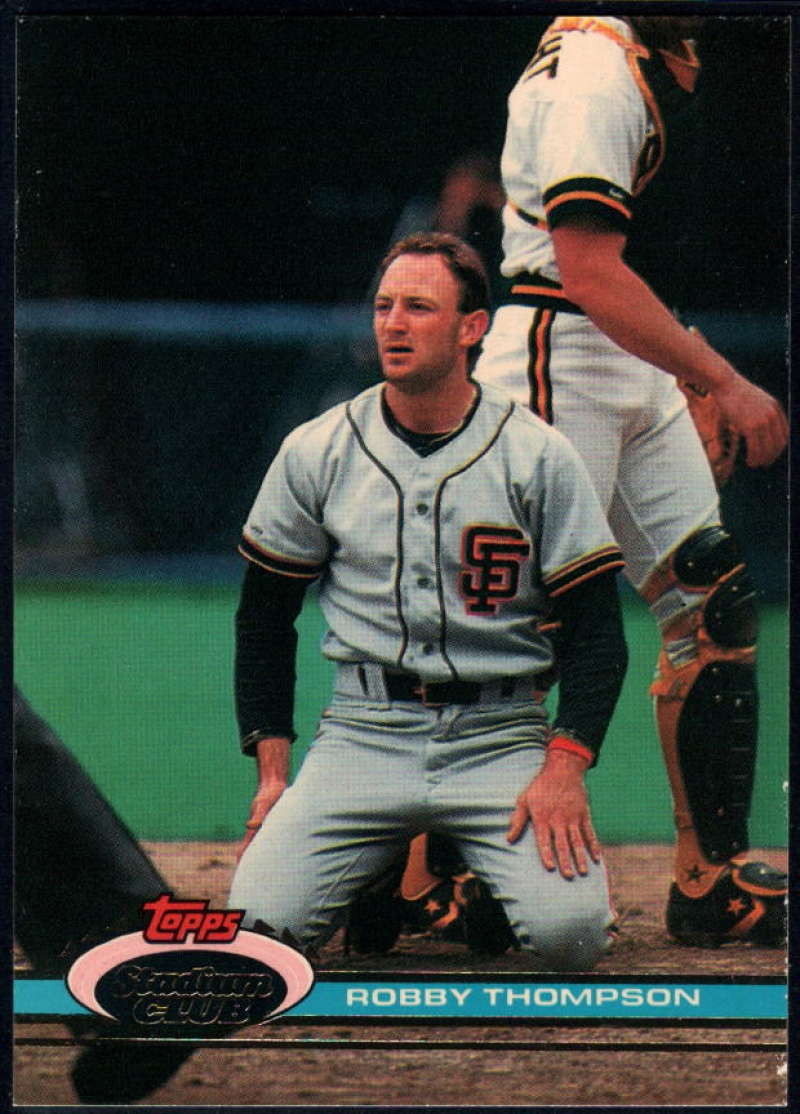 1991 Stadium Club #77 Robby Thompson VG San Francisco Giants - Under ...