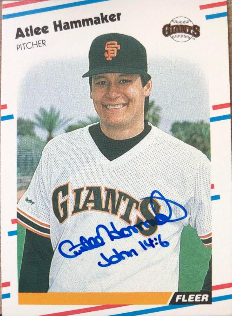 Atlee Hammaker Autographed 1988 Fleer #83 - Under the Radar Sports