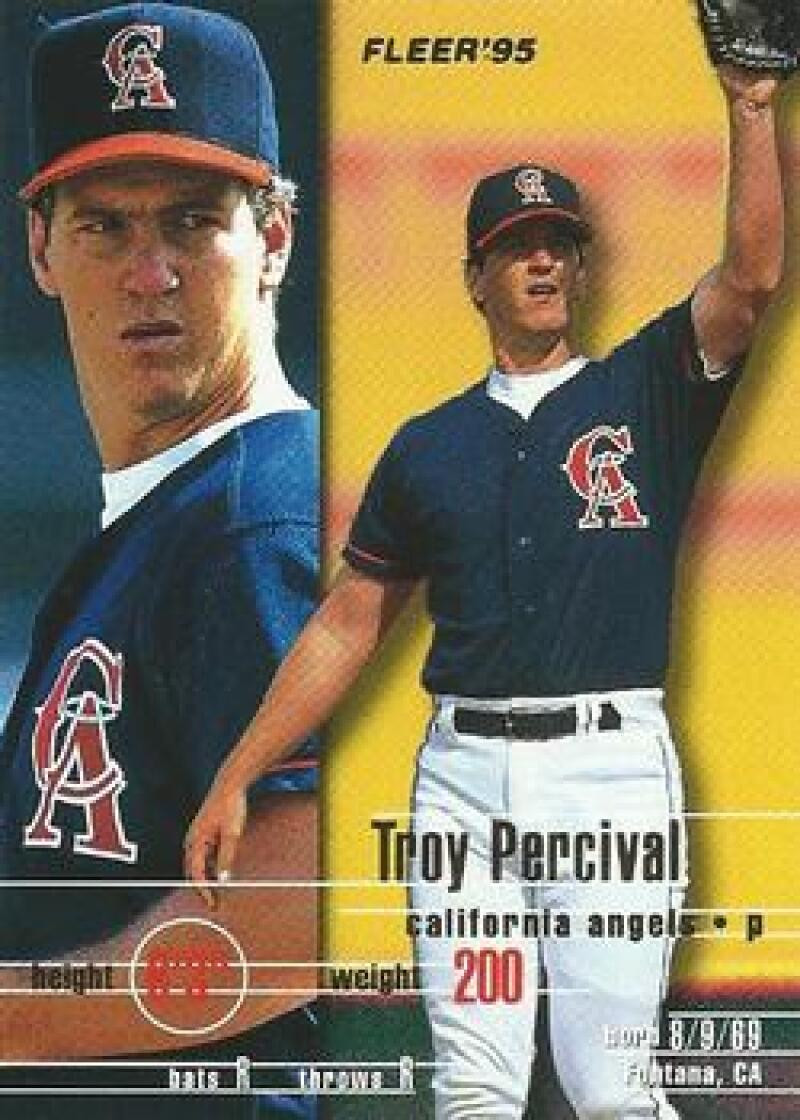1995 Fleer #233 Troy Percival VG California Angels - Under the Radar Sports