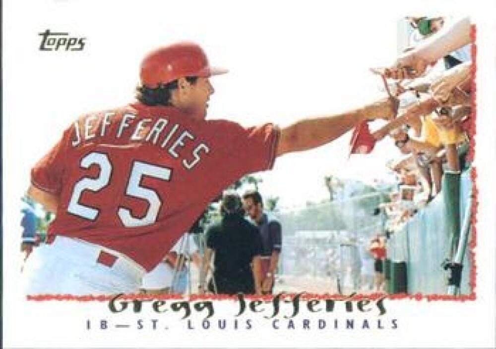 1995 Topps #526 Gregg Jefferies VG St. Louis Cardinals - Under the ...
