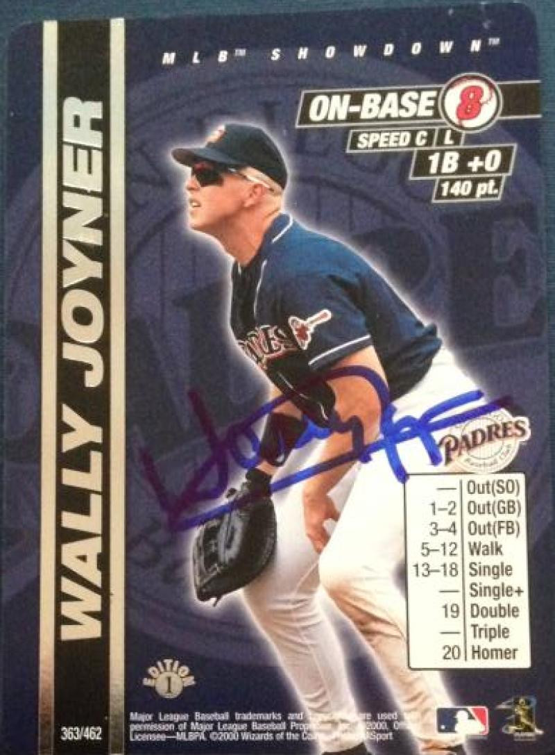 SOLD 4550 Wally Joyner Autographed 2000 MLB Showdown #363 - Under the ...