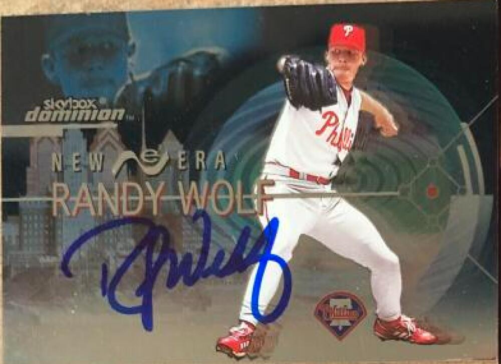 Randy Wolf Autographed 2000 Skybox Dominion - New Era #12NE - Under the ...