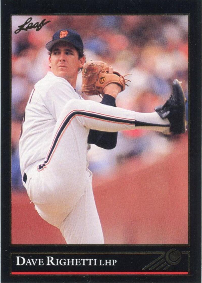 1992 Leaf Black Gold #135 Dave Righetti NM-MT San Francisco Giants ...